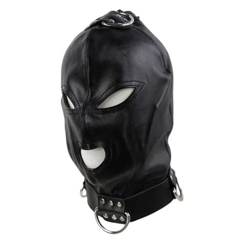 Bdsm Erotic Hood Masks Sexy Leathers Head Harness Party Masks Sex Toy