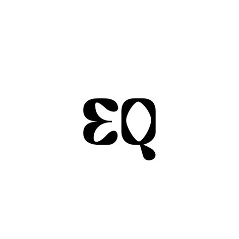 Premium Vector Eq Monogram Logo Design Letter Text Name Symbol Monochrome Logotype Alphabet
