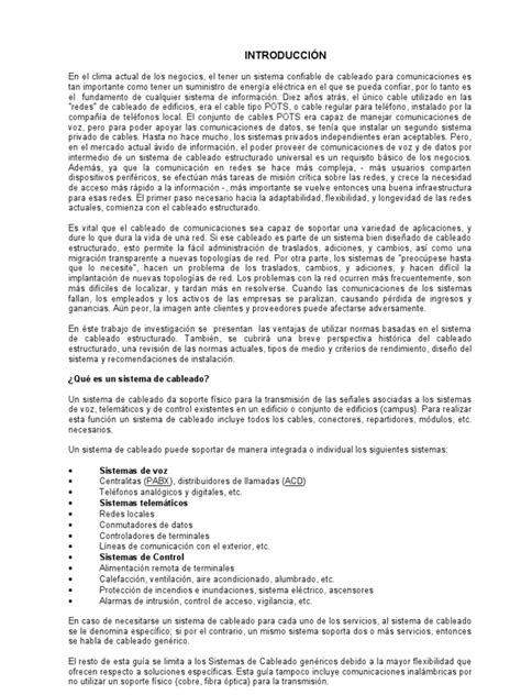 Cableado Estructurado Pdf