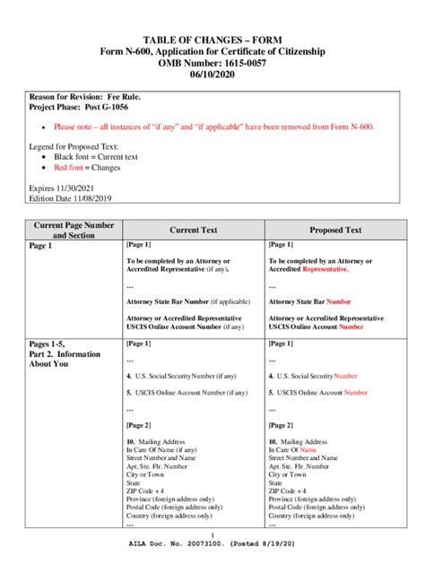 Fillable Online Instructions Form N 600 Application For Certificate Of