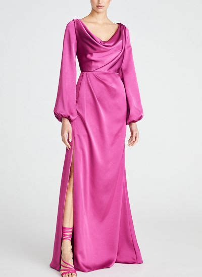 Elegant Cowl Neck A Line Tea Length Mother Of The Bride Dresses Missacc