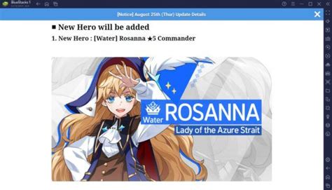 Lord Of Heroes New Commander Class Water Rosanna And Dark Aslan