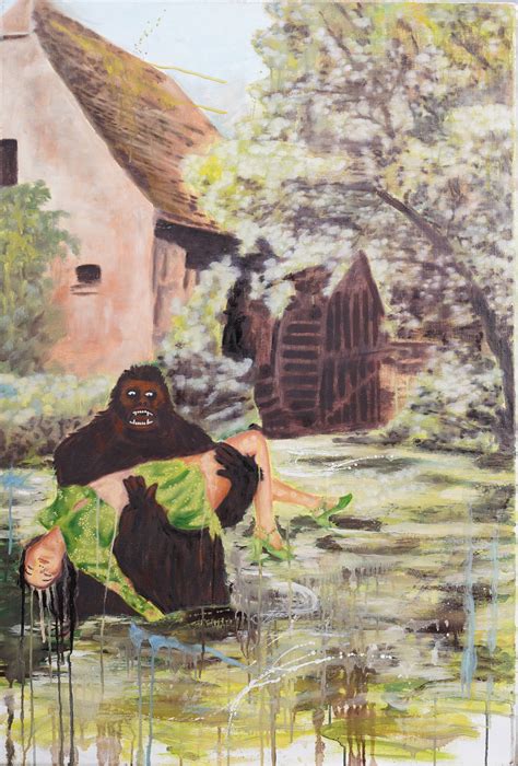 Vintage Pop Art Captive Wild Woman Hollywood Movie Original Landscape