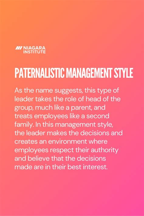 Paternalistic Management Style Management Styles Managing People