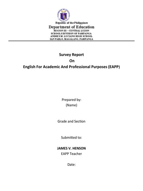 Format For Final Output In Eapp 2nd Quarter Pdf