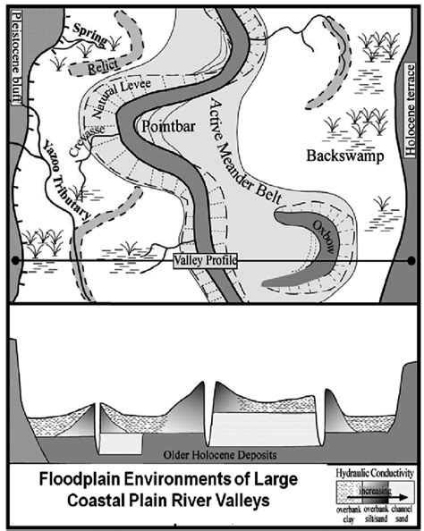 Model Of Floodplain Environments And Associated Topography For Large