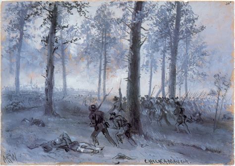 The Battle Of Chickamauga On They Came Like An Angry Flood