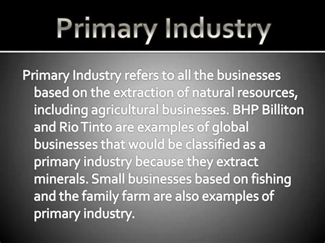 What Are The Types Of Primary Industry At Inez Stivers Blog
