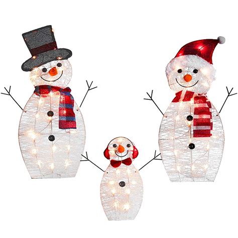 Boporo Christmas Snowman Light Up Decorations Outdoor Led Christmas