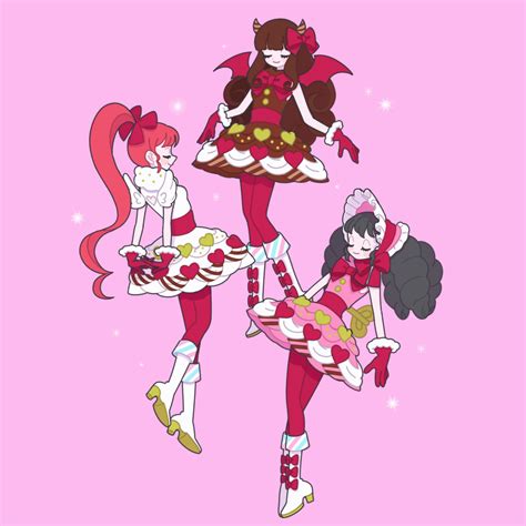 Safebooru 3girls Arms Behind Back Black Hair Bonnet Boots Brown Dress