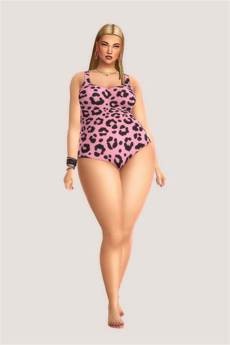 Pink Pattern Swimsuit Gallery The Sims 4 Create A Sim Curseforge