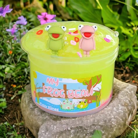 My Frog Beau Slime Clear Sand Tropical Scent Etsy