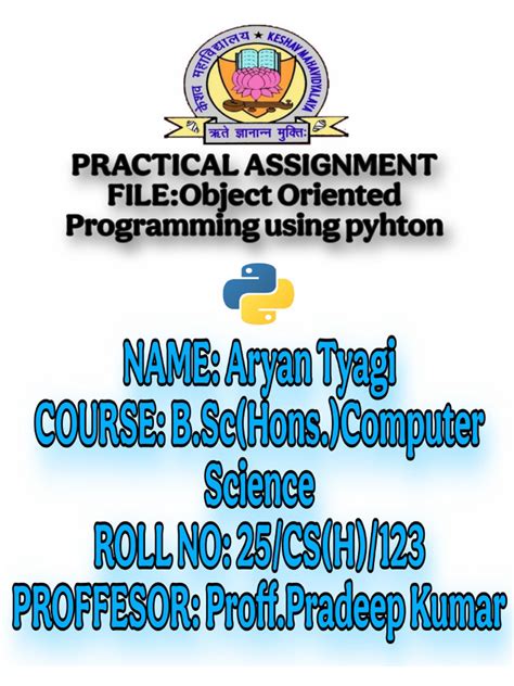Python Practical Assignment Aryan Tyagi Pdf