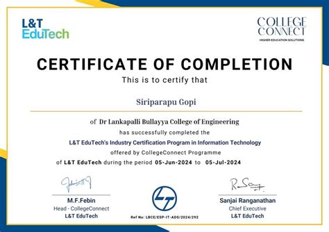 Gopi Siriparapu On Linkedin L Certification Informationtechnology Skillenhancement