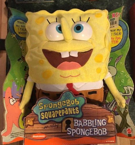 Spongebob Squarepants Babbling Plush Talking Toy 2000 Collectible New