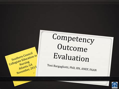 Competency Outcome Evaluation Southern Regional Education Board