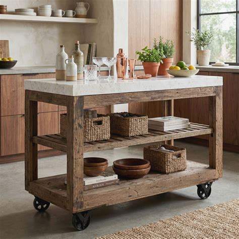 Rolling Kitchen Island On Wheels Sustainable Kitchen Furniture