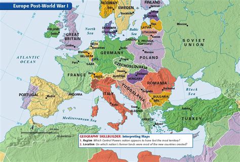 Post Ww1 Europe Map Map Of Rose Bowl