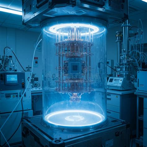 Laboratory Environment Featuring A Quantum Computer Inside A