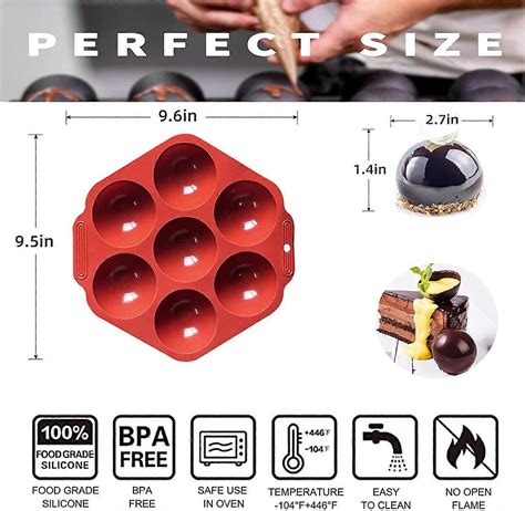 Large 7 Holes Hot Chocolate Bomb Mold Silicone Molds For Making Hot