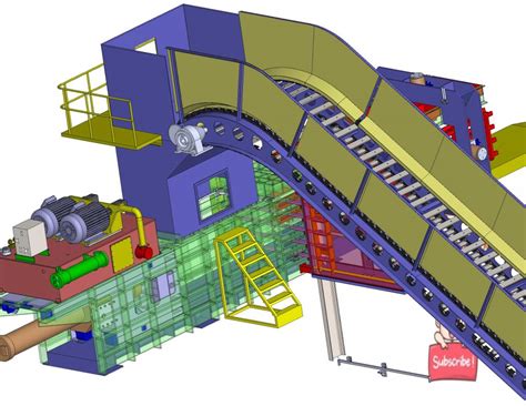 Industrial 3d Model Waste Paper Baler Machine World