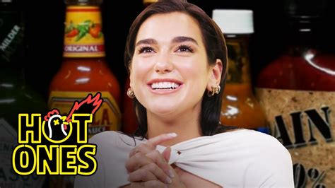 Dua Lipa Sweats From Her Eyes While Eating Spicy Wings Youtube