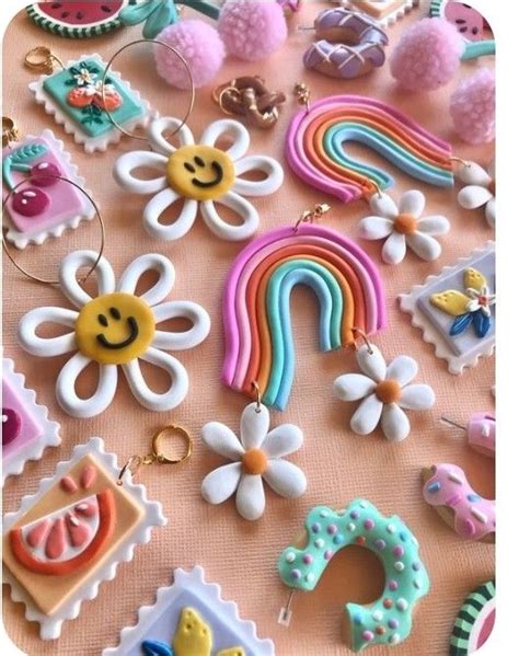 Cute Earings Polymeerkleiknutsels Kleiknutsels Knutselideeën