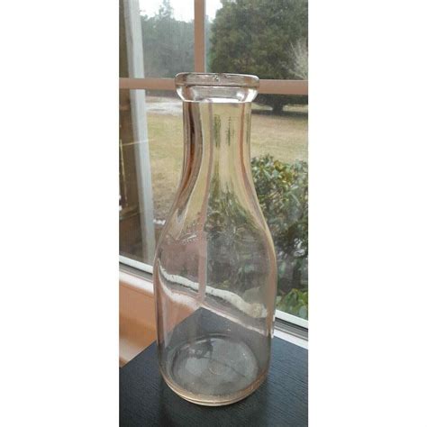Quart Milk Cream Amber Tinted Glass Bottle Unbranded 1950s On Ebid