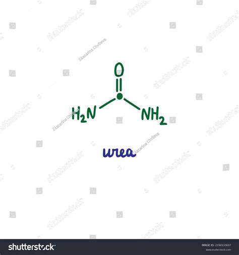 Urea Hand Drawn Vector Formula Chemical Stock Vector Royalty Free