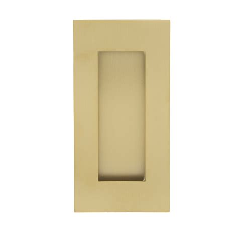 Flush Pulls Collection 4 Rectangular Recessed Pull In Satin Brass By Linnea Hardware Rps