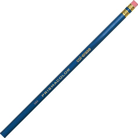 Prismacolor Col Erase Erasable Colored Pencil With Eraser Blue 12