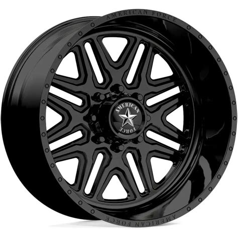 American Force Addict Ss G52 24x14 73mm Gloss Black Tfs Wheels