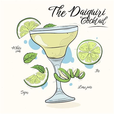 Free Vector Hand Drawn Daiquiri Illustration