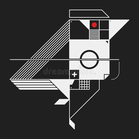 Abstract Design Element In Constructivism Style Stock Vector Illustration Of Simplicity Cover