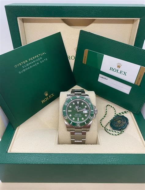 Rolex 116610lv Hulk Submariner Date Full Set Box And Papers For £16058