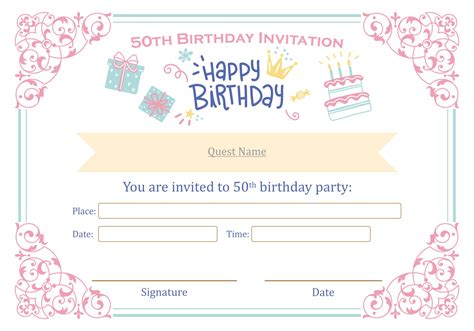 Birthday T Certificate Template