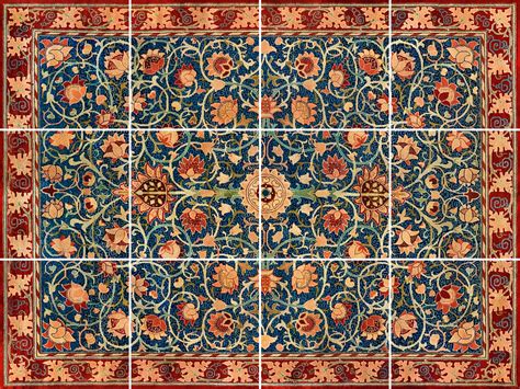 William Morris Tile Mural Holland Park Ceramic Panel Etsy