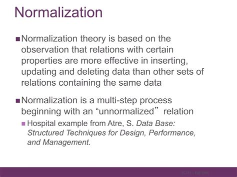 Normalization Review Ppt