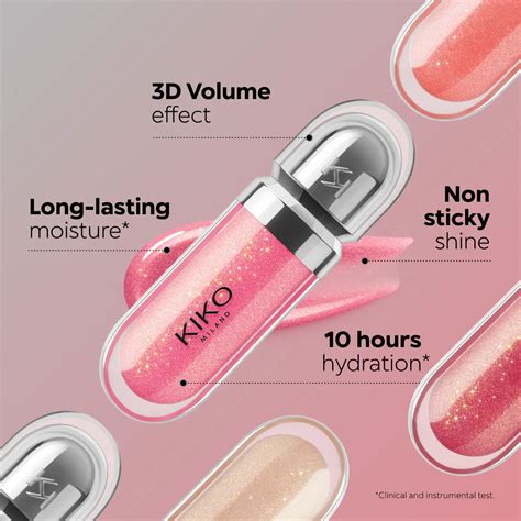 Lip Glosses 3d Hydra Lipgloss 07 Pink Magnolia Kiko