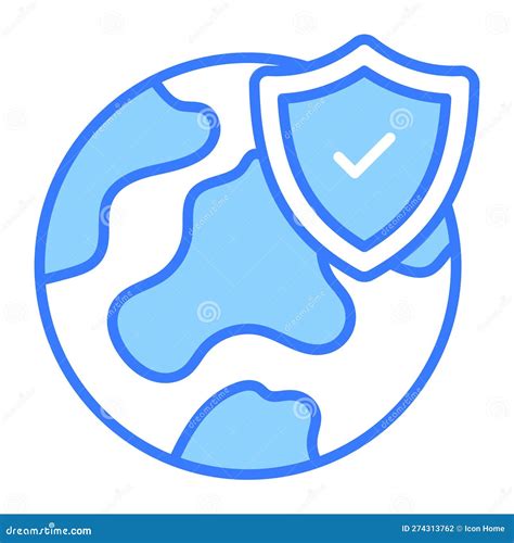 Security Shield With World Globe Denoting Concept Vector Of Global