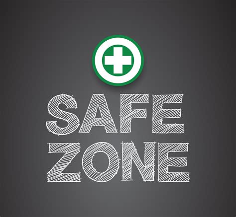 Safe Zone Handwritten Style Safety First Concept Vector Illustration