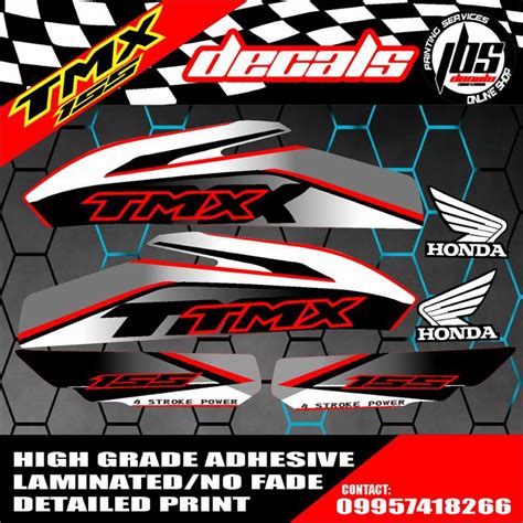 Tmx 155 Black Stock Decals Shopee Philippines