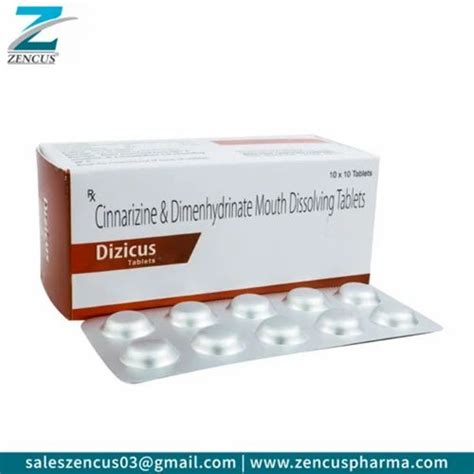 Cinnarizine And Dimenhydrinate Tablets For Clinic At Rs 980stripe In