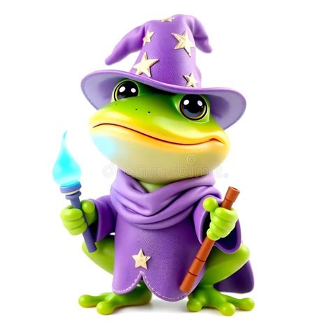 Adorable Frog Wizard A Charming 3d Render Of A Magical Amphibian Stock