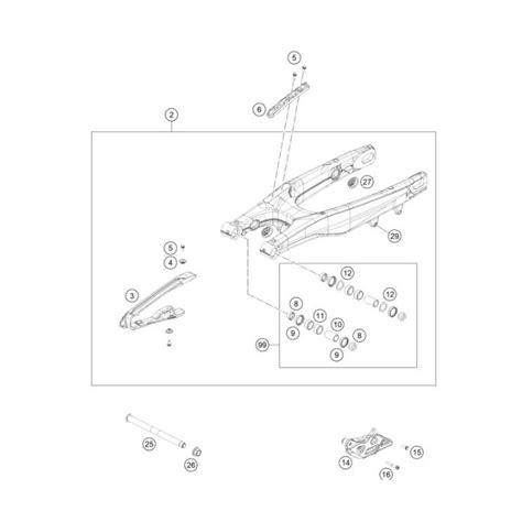 Bras Oscillant Husqvarna 250 Fc 2023 Avec Microfiches Et Vues éclatées