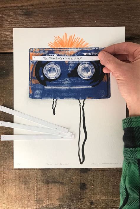 Cassette Tape Print 1990s Cassette Print Retro Cassette Etsy In 2023