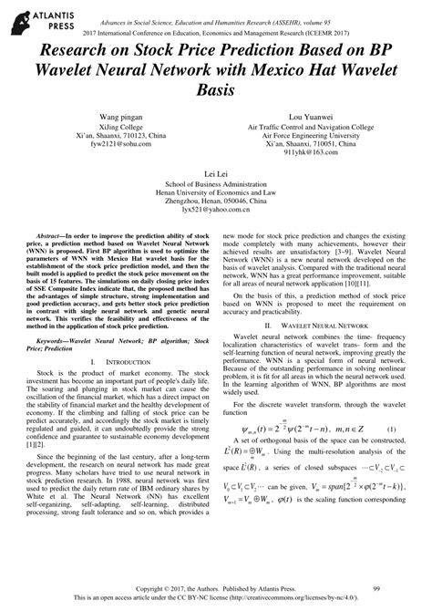 Pdf Research On Stock Price Prediction Based On Bp Wavelet Neural