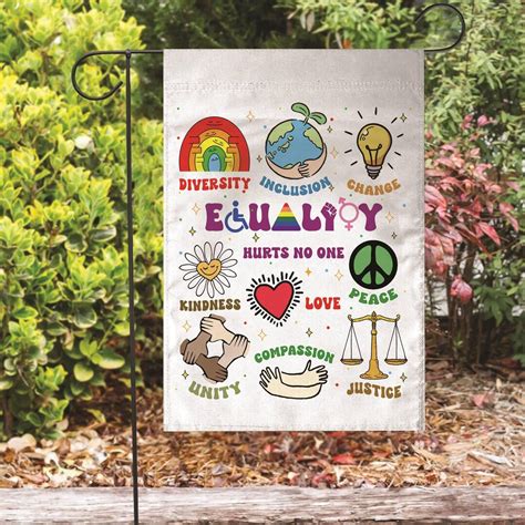 Equality Hurts No One Garden Flag Equality Garden Flag Lgbtq Pride