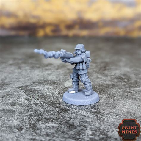 3d Printable Grenade Launcher Troops X2 By Print Minis