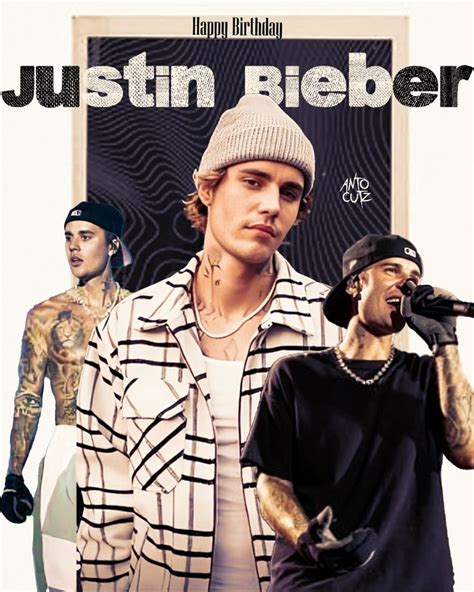 Justin Bieber Birthday Poster Justin Bieber Wall Poster Justin